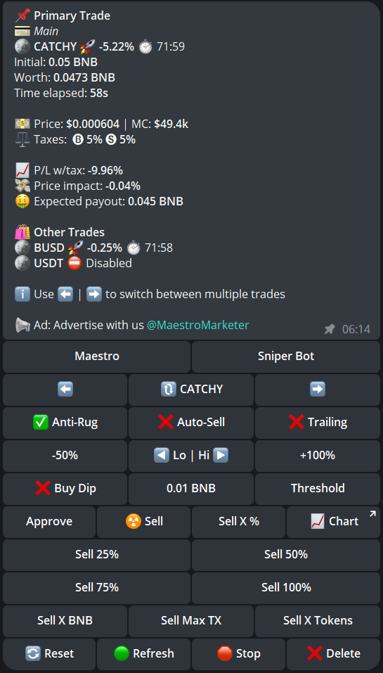 Trade Monitor | Sniper Manual